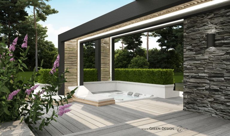 Projekt indywidualny Green Design - Altana z basenem i jacuzzi